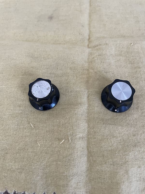Rickenbacker Knobs 360-370-450 1964-70 - Black Chrome | Reverb