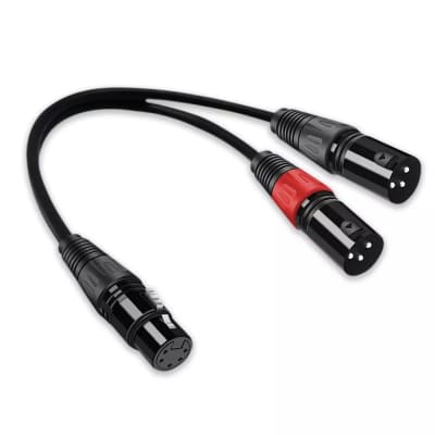 Xlr 5-Pin Female To Dual Xlr 3-Pin Male Turnaround Dmx | Reverb