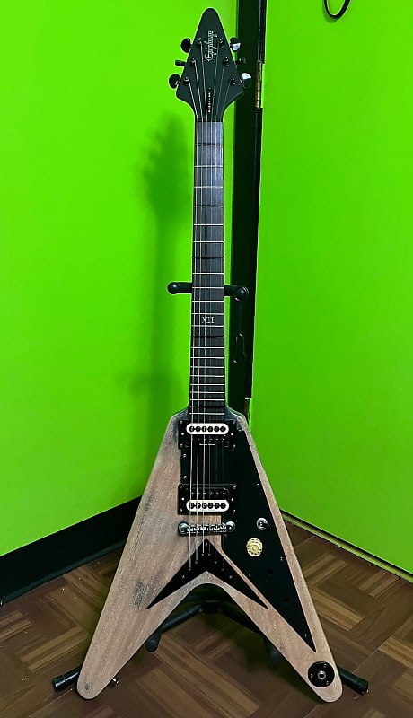 Epiphone Goth '58 Flying V - Heavily Modified Custom Refinish | Reverb