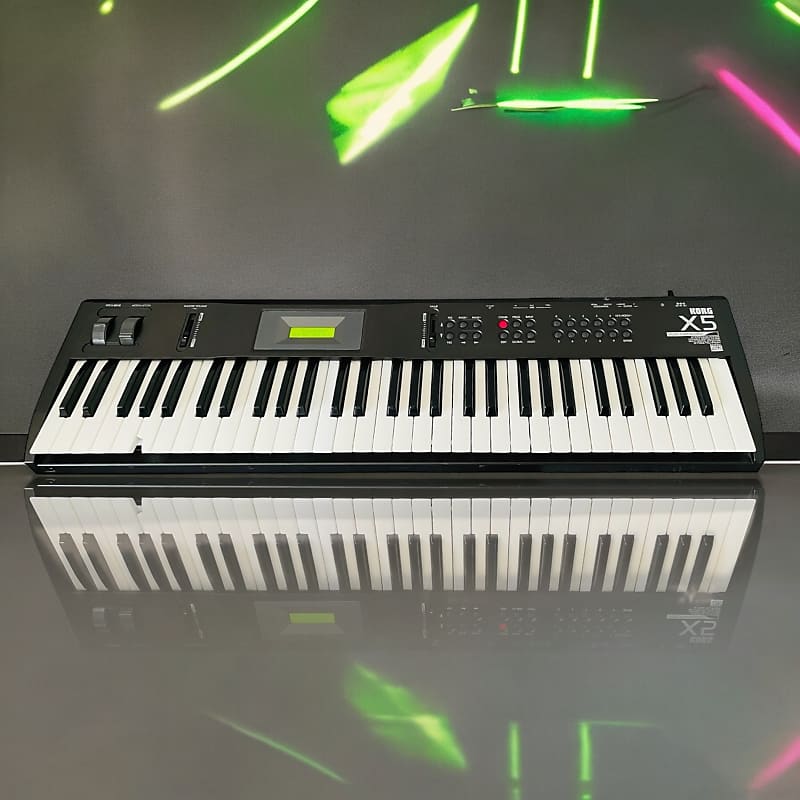 KORG X5 Music Synthesizer Keyboard AI Square Synthesis, Power | Reverb
