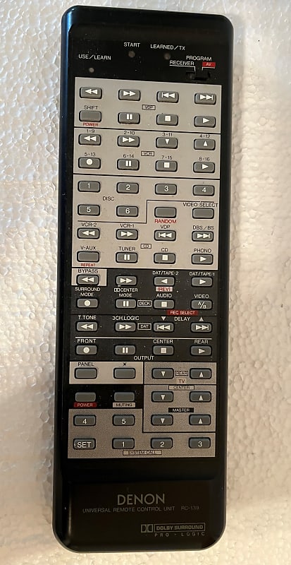 Denon Universal Remote Control Unit RC-139 Dolby Surround | Reverb