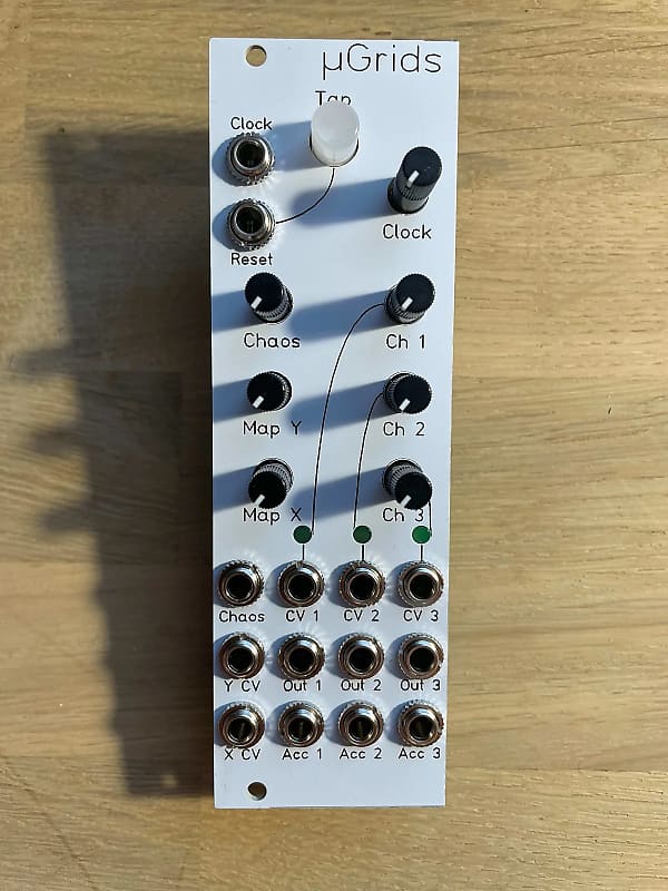 uGrids Eurorack Grids Module White aluminum panel 8hp | Reverb