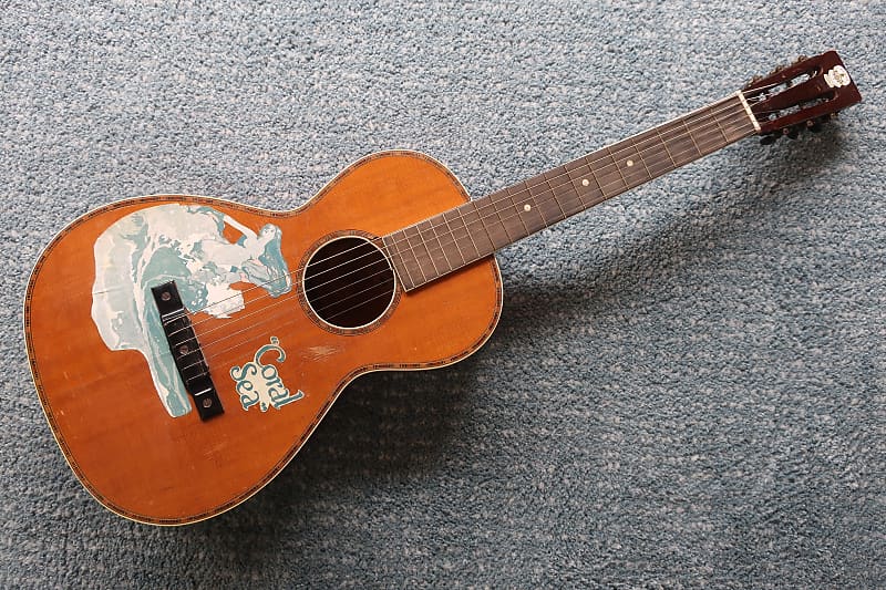 Vintage 1930s Aloha Brand Hawaiian Acoustic Parlor Guitar | Reverb