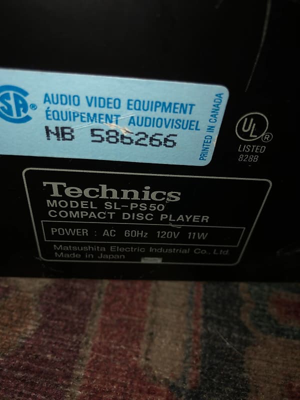 Technics SL-PS50 CD Compact Disc Player Deck Transport Tested | Reverb