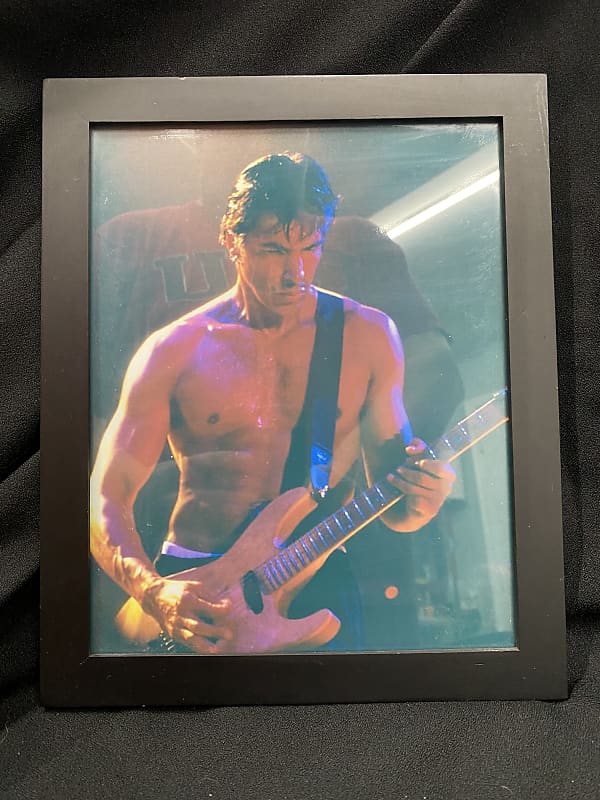 GEORGE LYNCH - Dokken Framed Black Wood 8x10 Photo ESP Guitar | Reverb