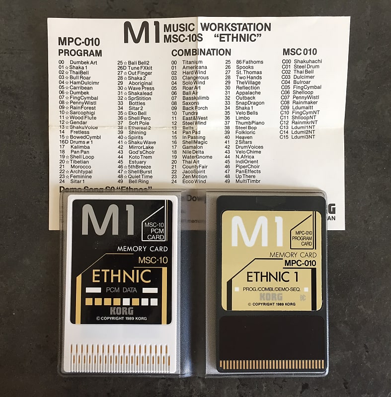 Korg MSC/MPC-10 ETHNIC 1 Card Set M1 | Reverb UK