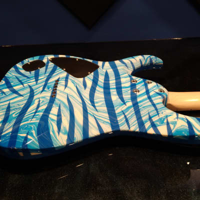 Ibanez RGA Body with Rg421 Neck Custom Blue Tiger Swirl RG | Reverb