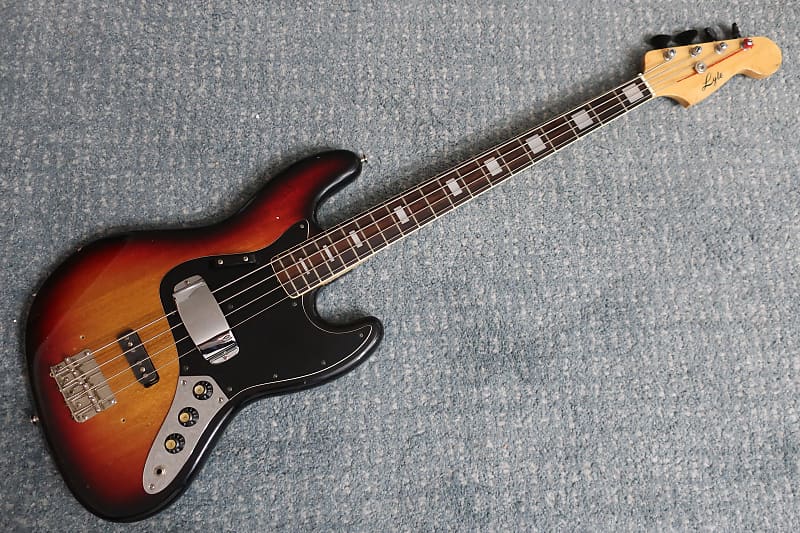 Vintage 1970s Teisco Lyle Jazz Bass Big MIJ Japan Sunburst | Reverb
