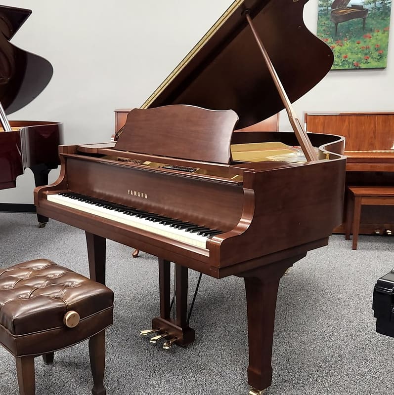 Yamaha C3 Grand Piano in Satin Walnut Mfg 1980 in Japan | Reverb