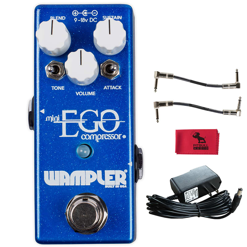 Wampler Mini Ego Compressor Pedal w/ Power Supply, Patch | Reverb