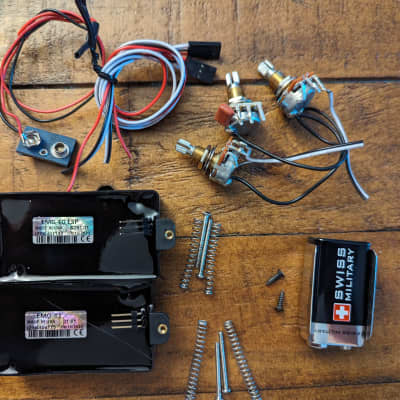 EMG 81/60 Active Pickup Combo with 2 Volume + 1 Tone Wiring | Reverb