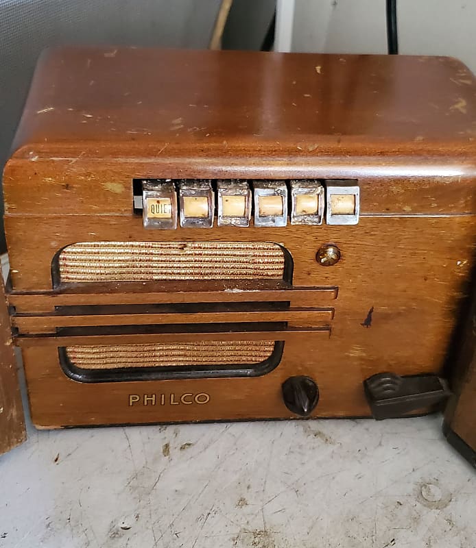 Philco tube intercom with executone push to talk speakers | Reverb
