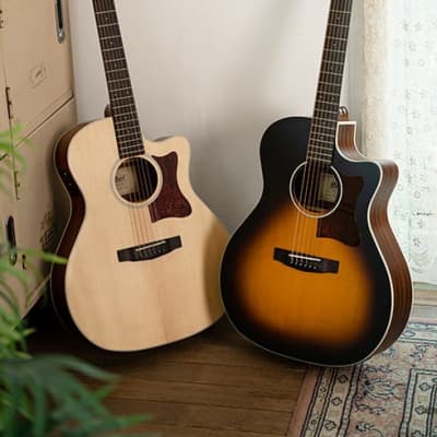 Cort GA1E Grand Auditorium Acoustic-Electric Cutaway Body | Reverb