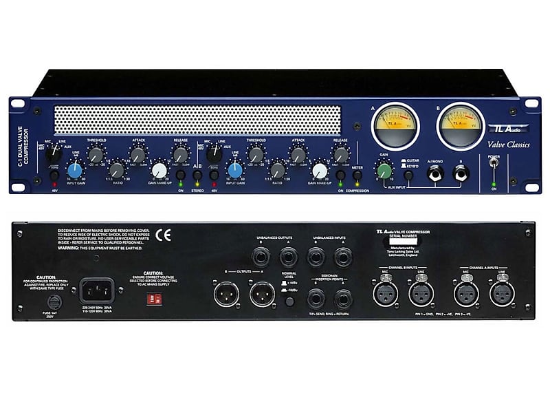 TL Audio C-1 Dual channel Valve Compressor Mic Preamp, Open | Reverb