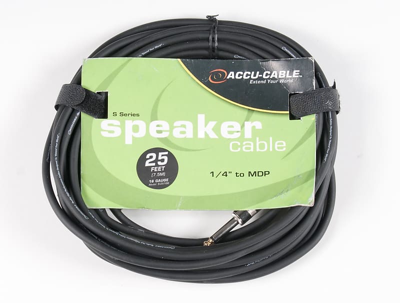 Accu-Cable S-2516B 25 Foot 16 Gauge 1/4" To MDP Speaker Cable | Reverb