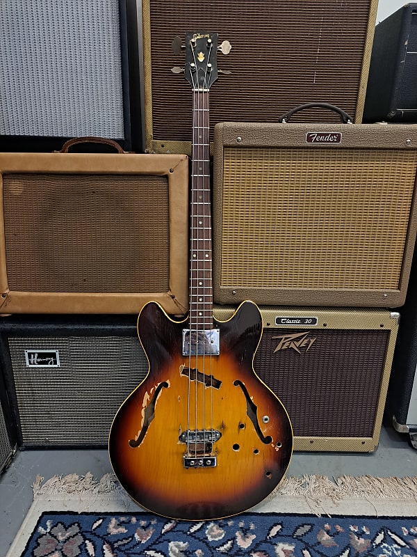 1967 Gibson EB2 *Modified* - Sunburst | Reverb