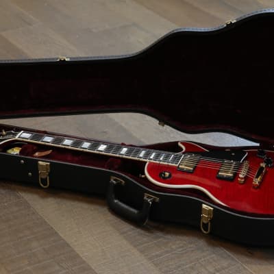 Monster Flame! Gibson Les Paul Custom Electric Guitar Figured | Reverb