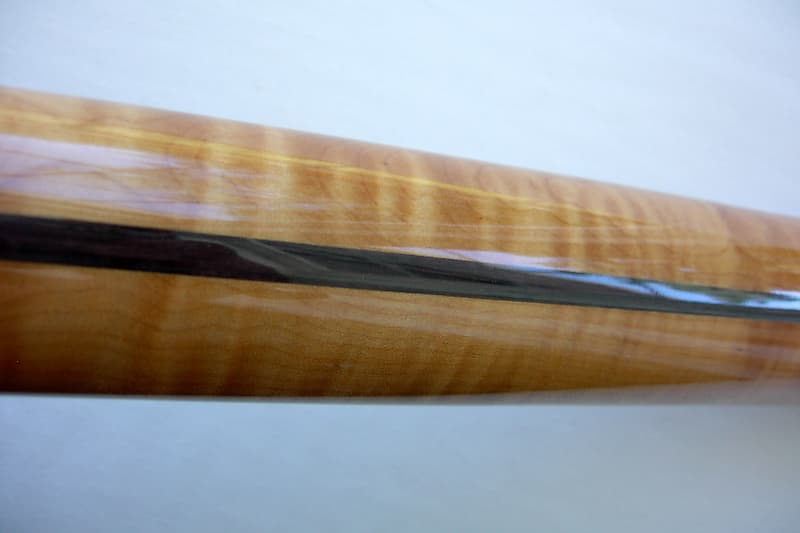 Curly Flame Maple 1-Piece Roasted Telecaster Guitar Neck- | Reverb