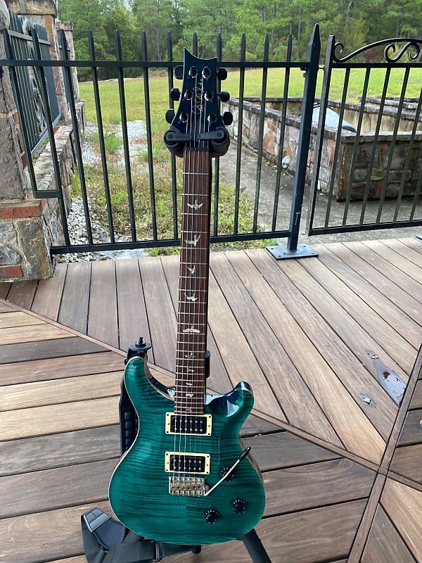 PRS Custom 24 10-Top 2001 Emerald Green | Reverb