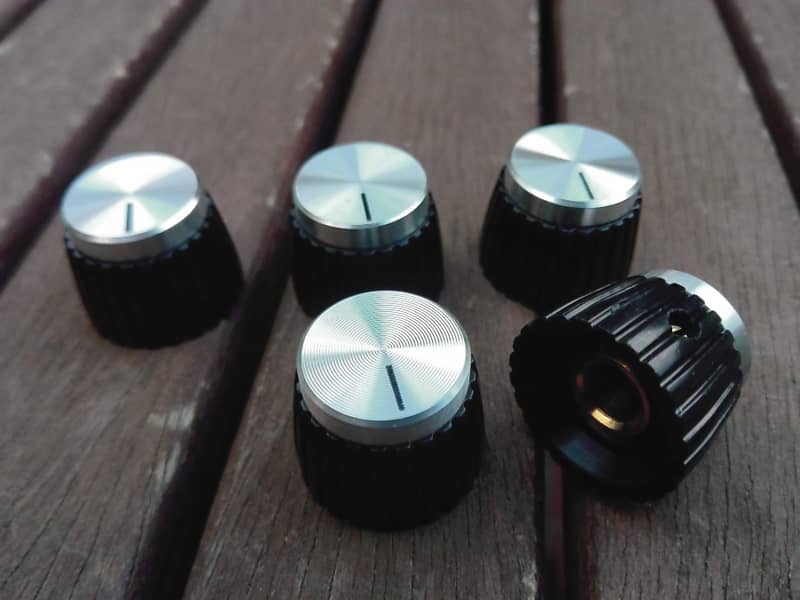 1 x MARSHALL. Set screw knobs 5 pcs. set. Silver. | Reverb