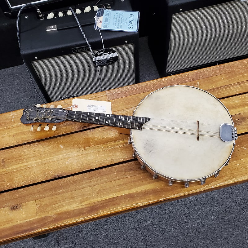 Banjo Mandolin 8 String Harmony shop logo on inside who knows | Reverb