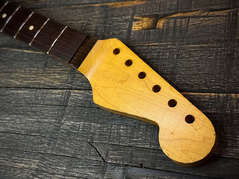 Aged Allparts SRO-C Strat Neck Nitro Relic Rolled Fingerboard | Reverb