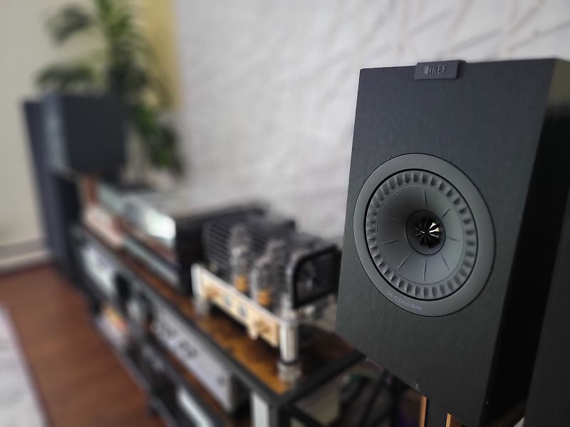KEF Q350 Bookshelf Speakers - Black | Reverb