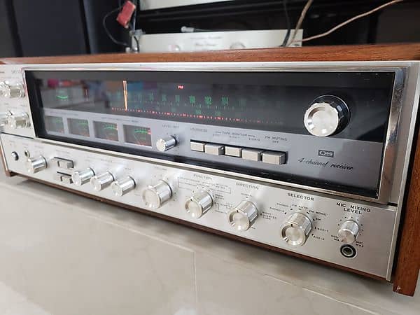Sansui QRX-5500 Amplifier / Receiver, 1973, Silver Face, Wood | Reverb