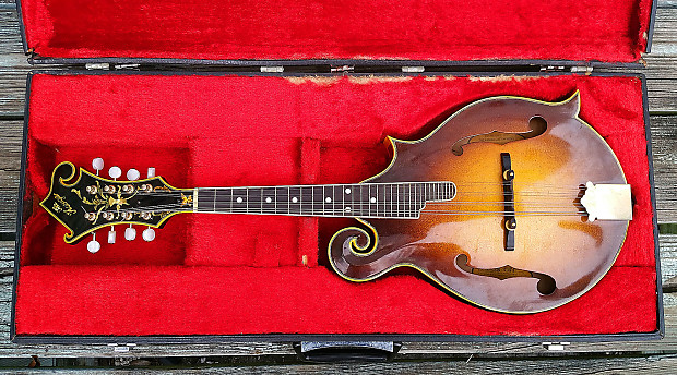 1970s Kasuga F5 style Custom Mandolin - Burst Flame Finish - | Reverb