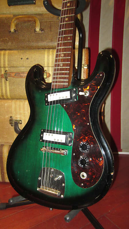 ~1969 Demian Mosrite Ventures Copy Greenburst with gig bag | Reverb