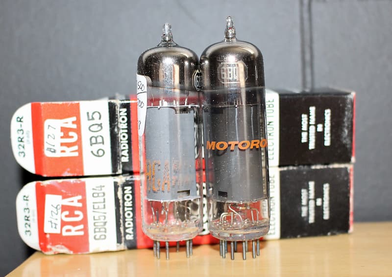 RCA 6BQ5 EL84 TIGHT MATCH PAIR GREY PLATE DISC GETTER NOS NIB | Reverb