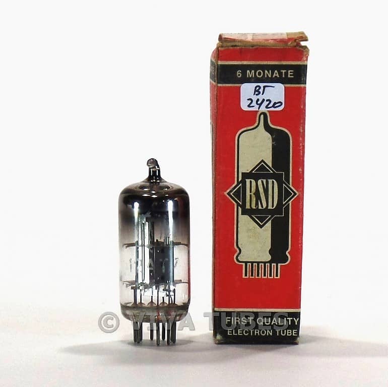 RSD Germany 12AT7 [ECC81] Smooth Grey Plate O Wide Post Get | Reverb