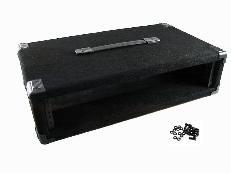 PROCRAFT 2U 12" Deep Rack Case in Black Carpet Wrap - Top | Reverb