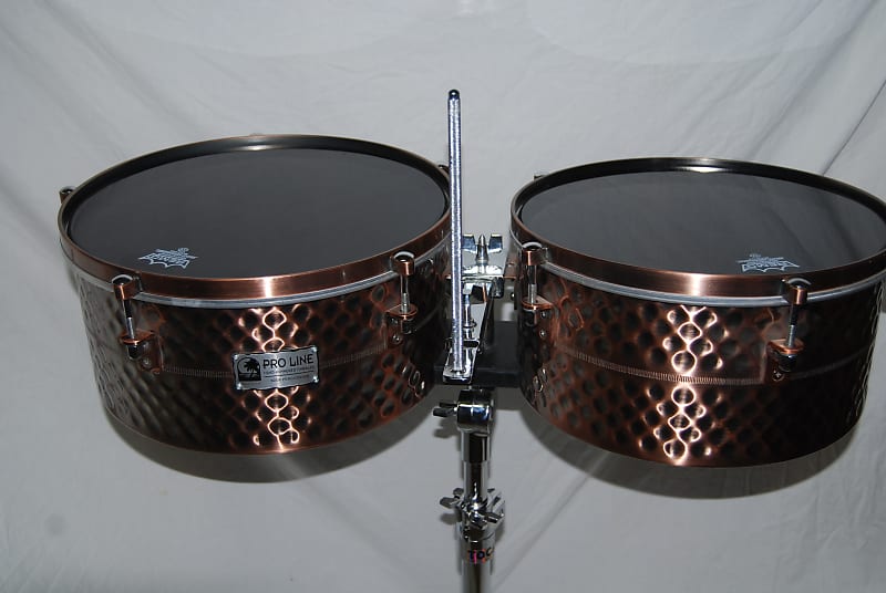 Toca Proline Black Copper Timbales 14/15 TPT1415-BC | Reverb