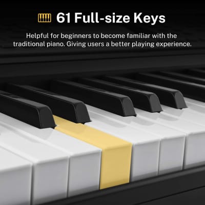 Donner Electric Piano Kit 61 Key Keyboard Piano DEK-610 | Reverb