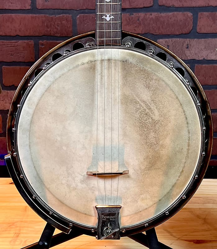 Vintage Wm. L. Lange Paramount 4-string Tenor Banjo Style B | Reverb