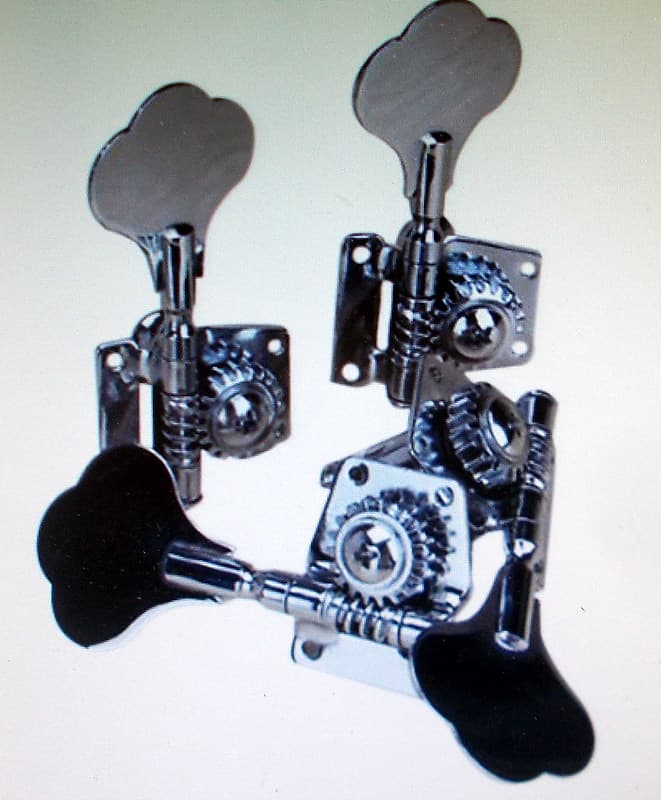 (1) New Open Gear Bass Tuning Machine / Tuner Chrome | Reverb