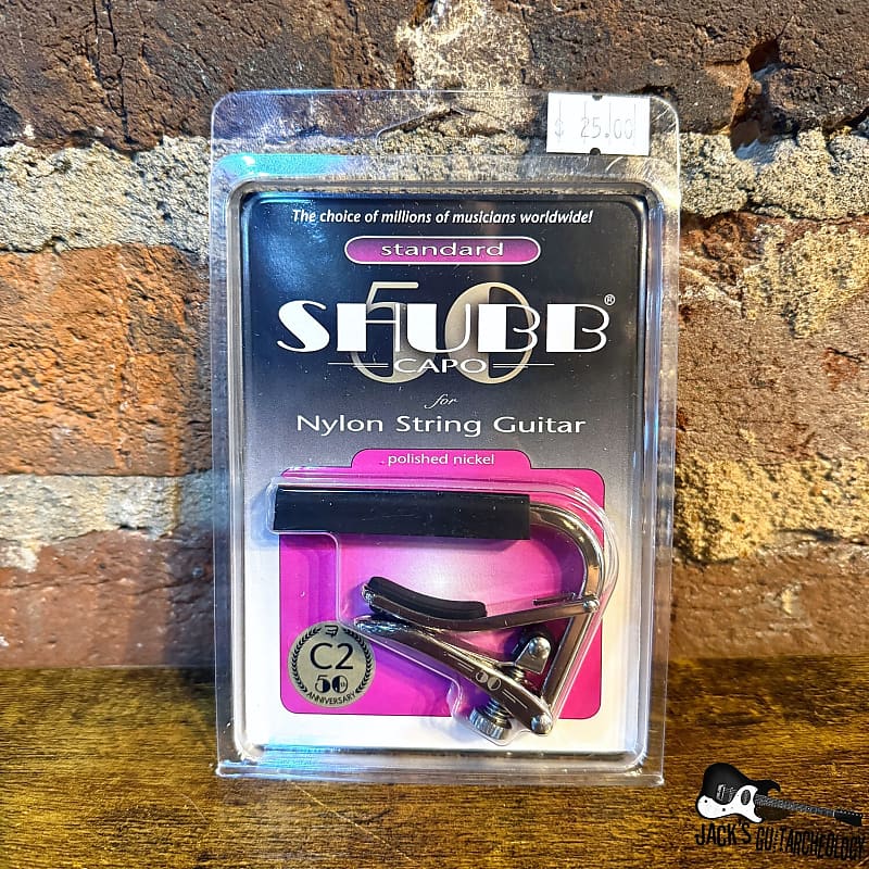 Shubb C2 Standard Capo for Nylon String Guitar - Polished | Reverb