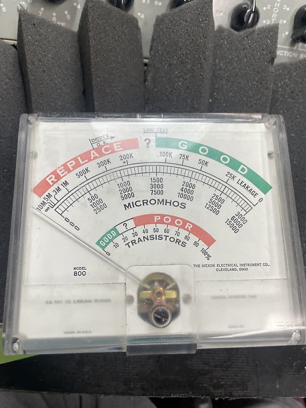 hickok 800a tube tester panel meter | Reverb