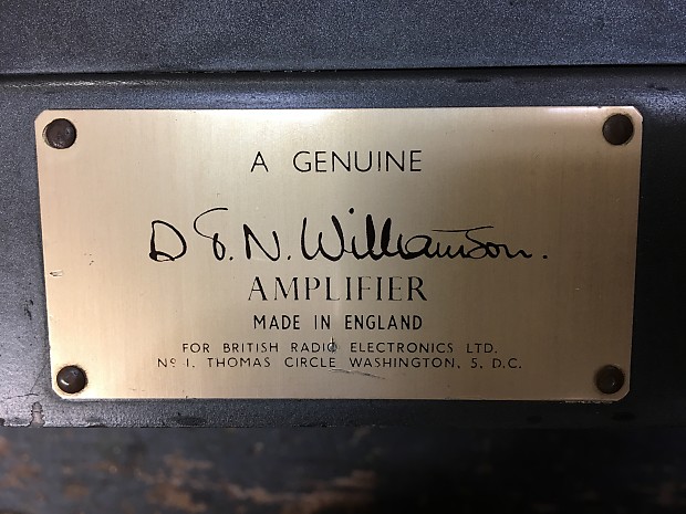 The Williamson Amplifier, Original | Reverb