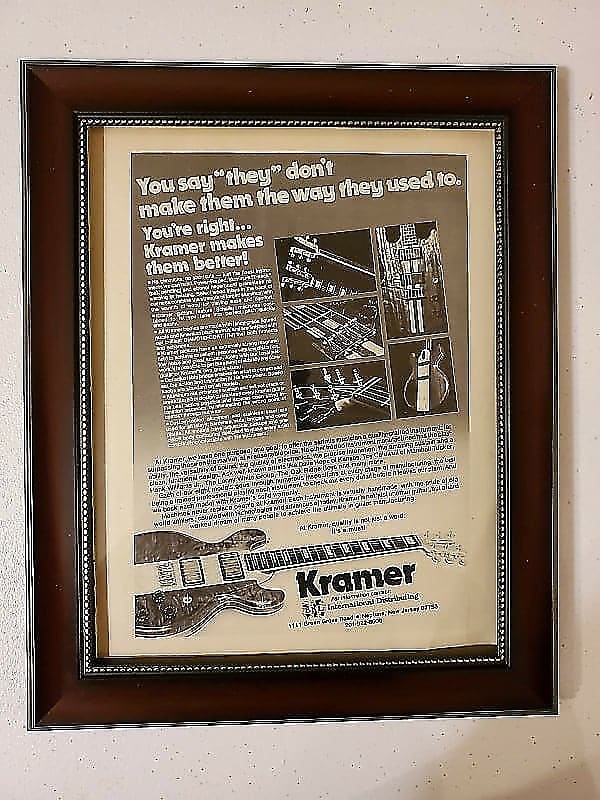 1978 Kramer Electric Guitars Color Promotional Ad Framed | Reverb