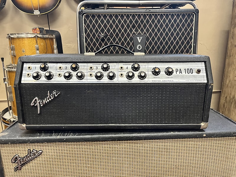 Fender PA 100 Mixer Amplifier Guitar Bass 100 watt 1970s | Reverb