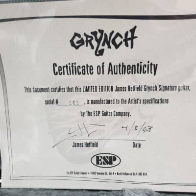 ESP LTD Grynch 2003 James Hetfield Signature Viper Baritone | Reverb