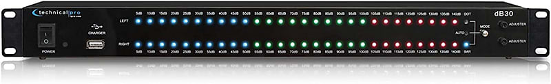 Technical Pro DB30 1U Rack Mount dB Decibel Meter 2021 Black | Reverb