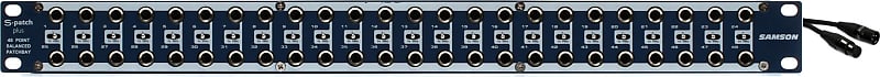 Samson S-Patch Plus 48-point Balanced Patchbay Bundle with | Reverb
