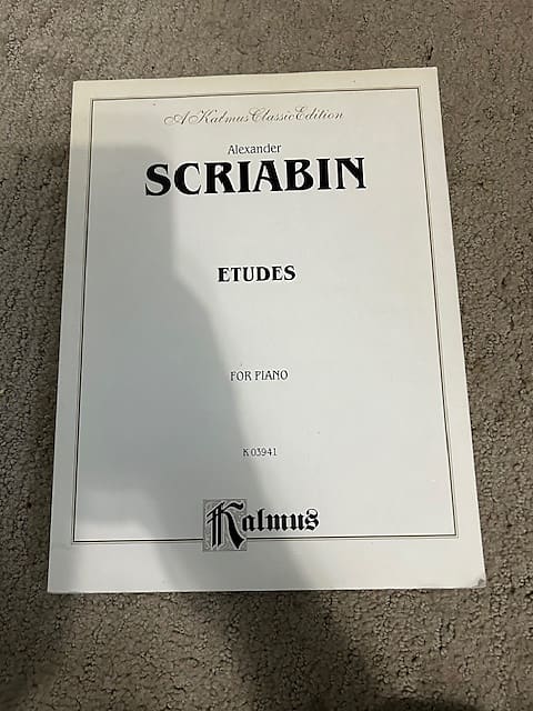 Alexander Scriabin Etudes For Piano Kalmus Sheet Music Song | Reverb