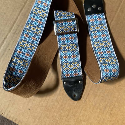 Vintage 60s Red 'Octa star' Hippie Guitar Strap Replica | Reverb