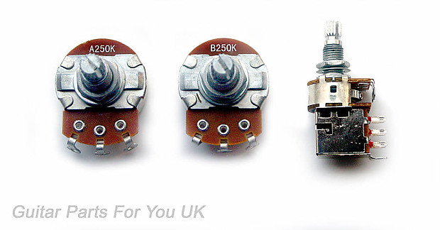 Stratocaster Fat Strat Pot Set 250K Full Size Pots Guitar | Reverb UK
