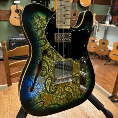 Berly T Style Thinline Blue Paisley Aged Authorized Dealer | Reverb