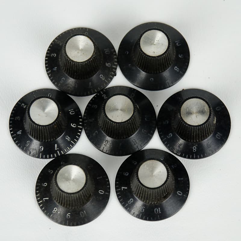 Vintage set of 7 Rogan Amp Control Knobs | Reverb